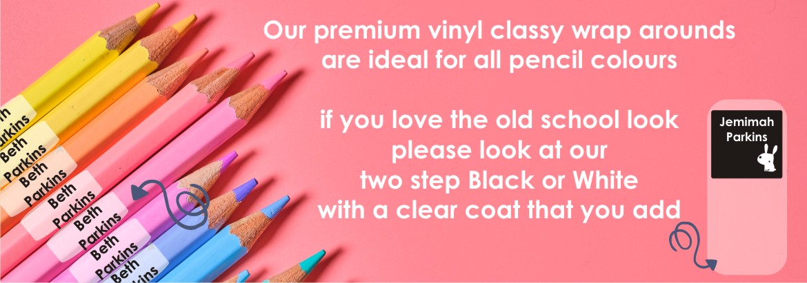 ItsMine Products - School Labels - Wrap Around Pencil Labels