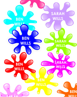 ItsMine Products - School Labels - Splatter Sploosh